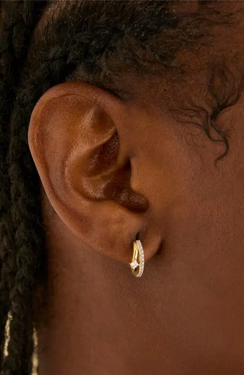 ASTRID & MIYU Crystal Illusion Huggie Earrings