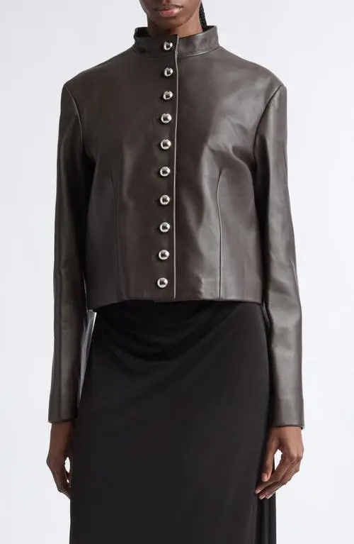 Altuzarra Dixon Leather Jacket - Fudge