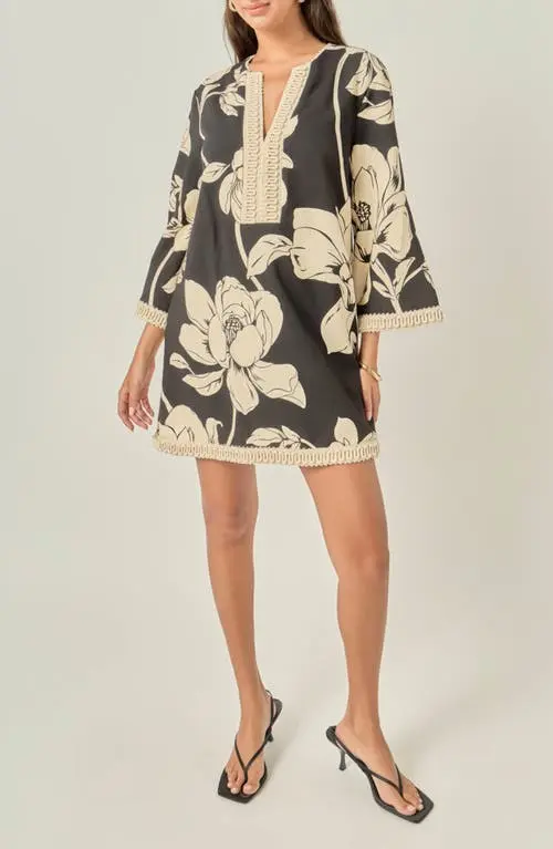 English Factory Floral Print Cotton Minidress