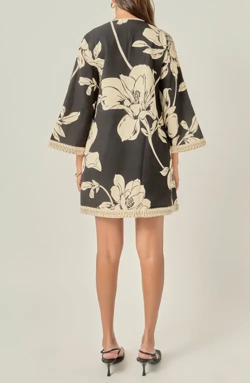 English Factory Floral Print Cotton Minidress