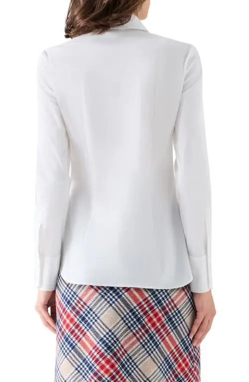 Akris Stretch Cotton Blend Button-up Shirt