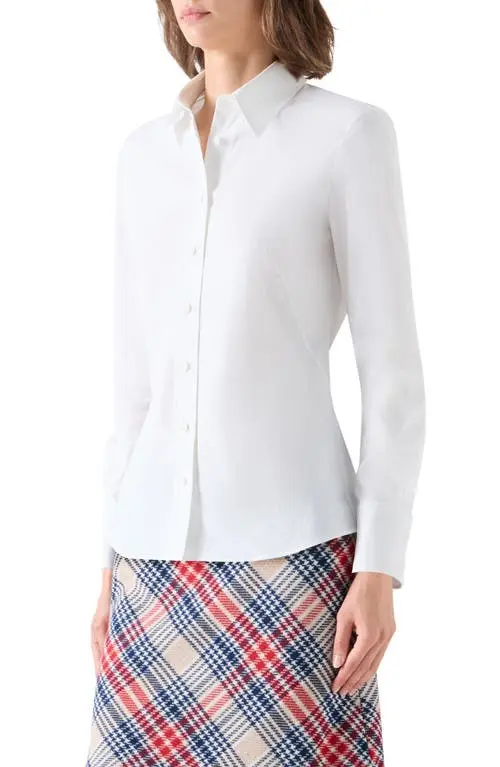 Akris Stretch Cotton Blend Button-up Shirt