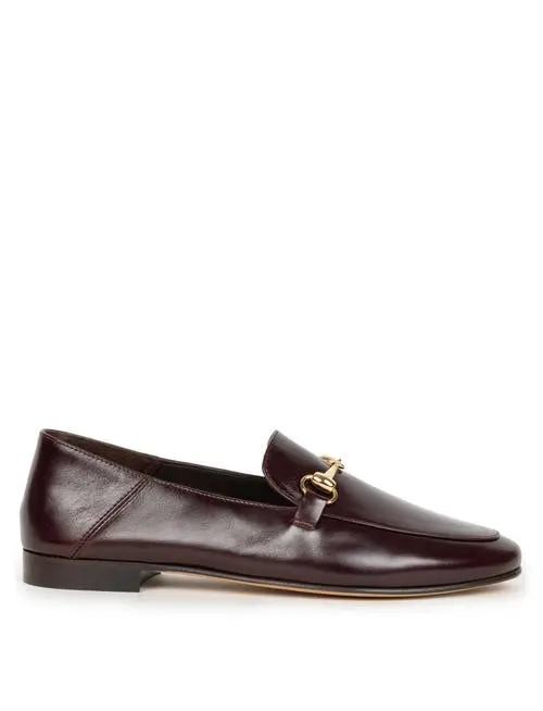 BOBBIES Jill Loafers With Horsebit Detailing - Cabernet