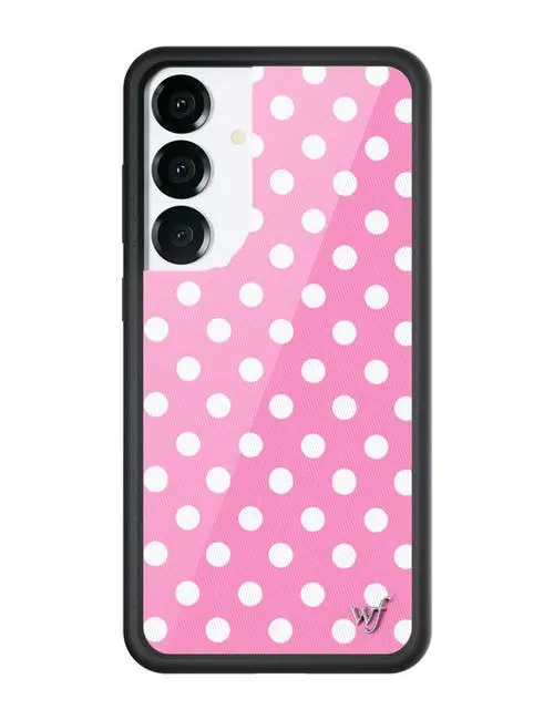 WILDFLOWER CASES Polka Dot | Pink And White Samsung /s25 Edge/s25 Plus/s25 Ultra Case - Galaxy S25 Plus