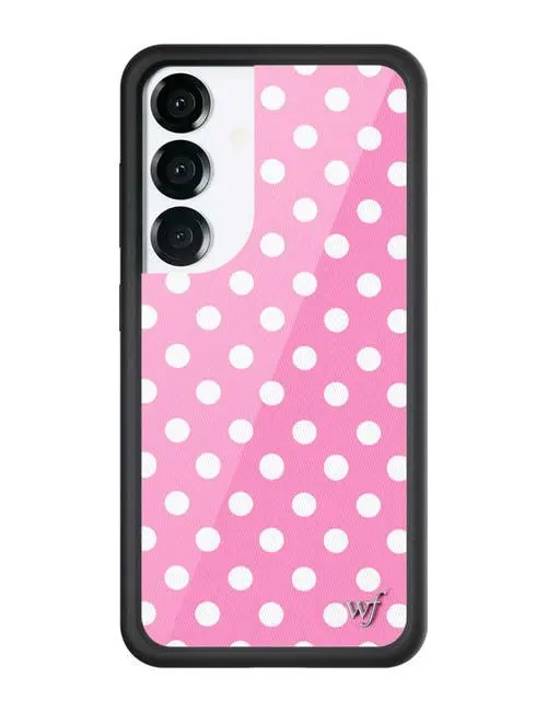WILDFLOWER CASES Polka Dot | Pink And White Samsung /s25 Edge/s25 Plus/s25 Ultra Case - Galaxy S25