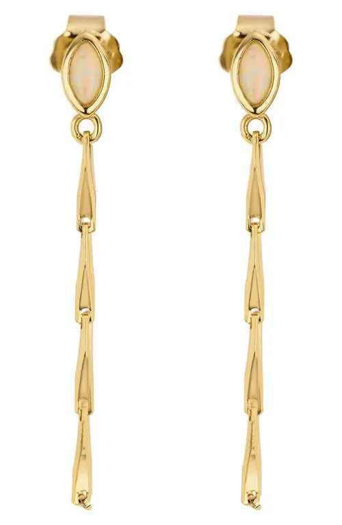 ATHRA LUXE Athra Opal Chain Drop Earrings