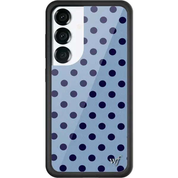 WILDFLOWER CASES Polka Dot | Blue And Navy Blue Samsung /s25 Edge/s25 Plus/s25 Ultra Case - Galaxy S25