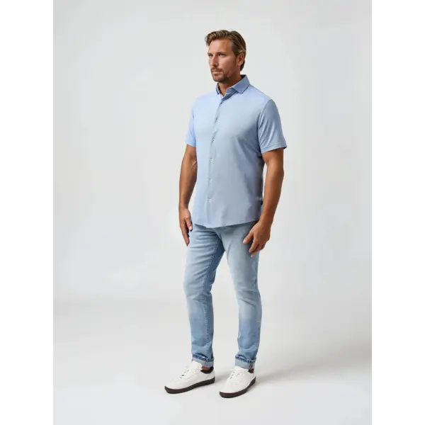 Stone Rose Core Techno Stretch Ss Button-up Shirt