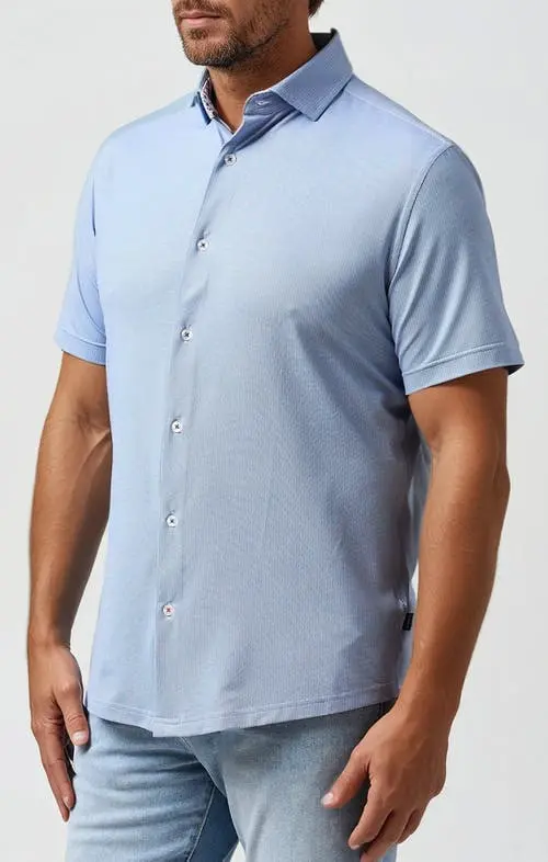 Stone Rose Core Techno Stretch Ss Button-up Shirt