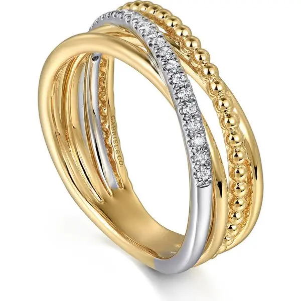 GABRIEL & CO. Bujukan Crisscross Ring