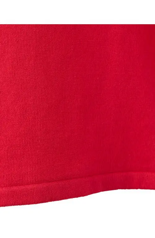 Mango Short Sleeve Fine Knit Sweater - Red