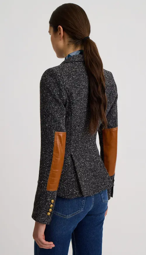 Smythe One Button Blazer With Leather Elbow Patch