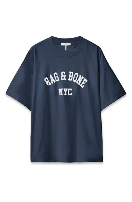 Rag & Bone University Alex Graphic T-shirt - Navy