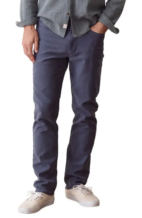 Marine Layer Flex Terry Slim Straight 5-pocket Pants - True Navy