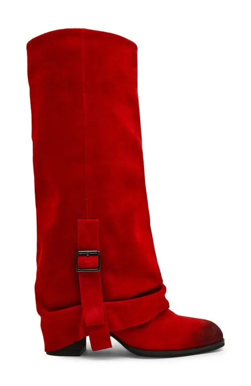 Steve Madden Bozeman Buckled Suede Knee-high Boots