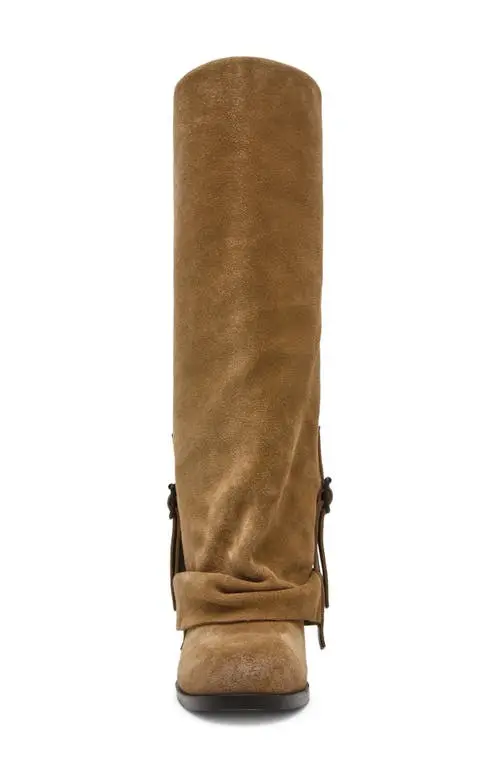 Steve Madden Bozeman Buckled Suede Knee-high Boots - Taupe
