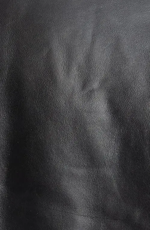 ARMA Melis Leather Bomber Jacket - Black