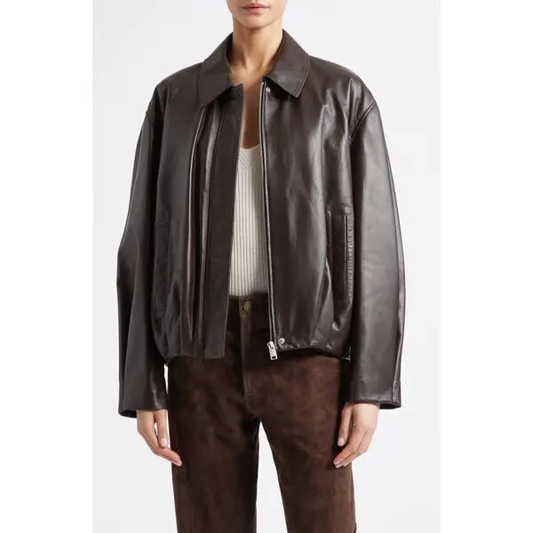 ARMA Melis Leather Bomber Jacket