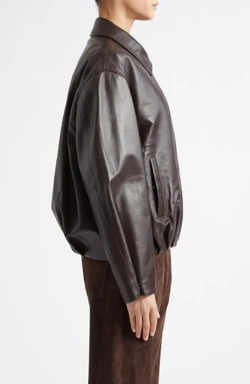 ARMA Melis Leather Bomber Jacket