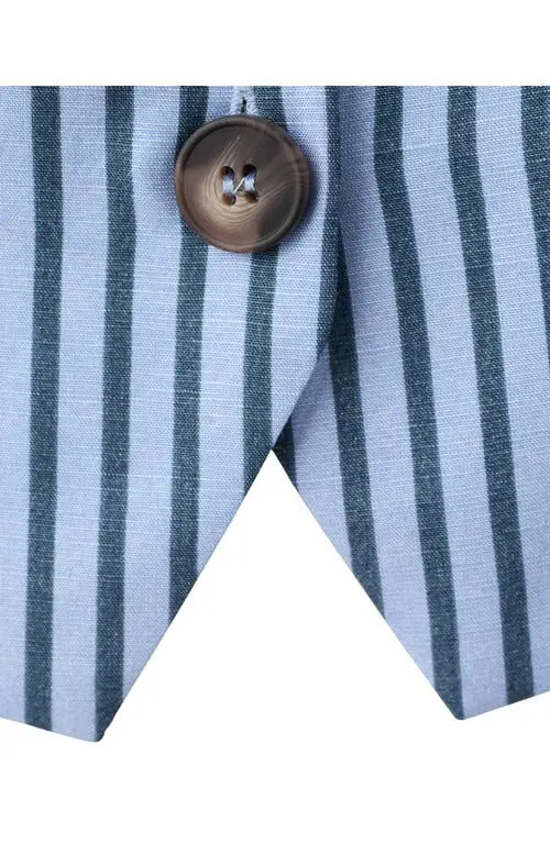 Mango Striped Buttoned Vest