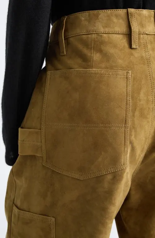 Altuzarra Mills High Waist Suede Pants - Breen