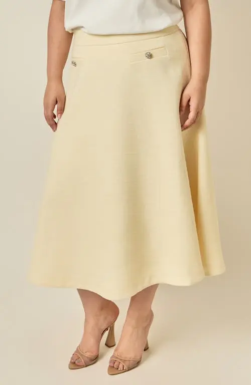 Endless Rose Tweed A-line Maxi Skirt