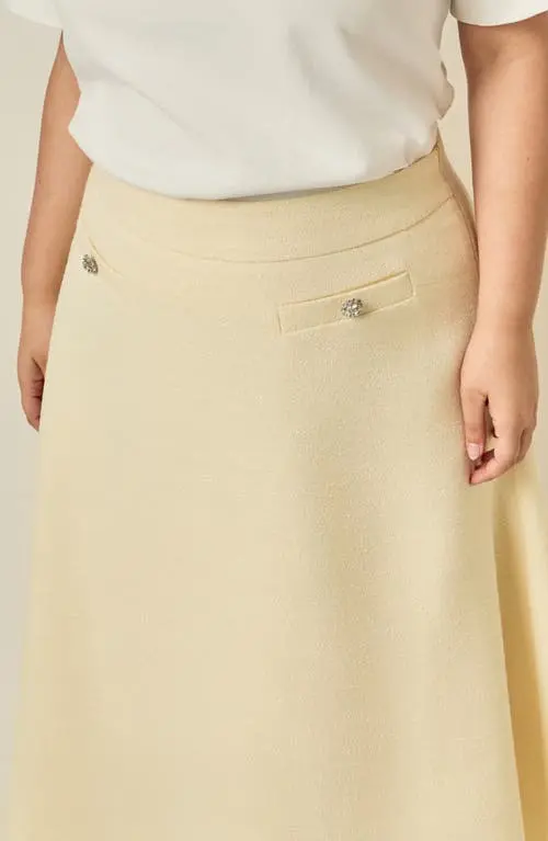 Endless Rose Tweed A-line Maxi Skirt