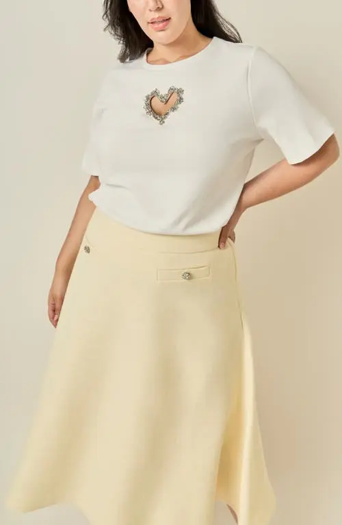 Endless Rose Tweed A-line Maxi Skirt