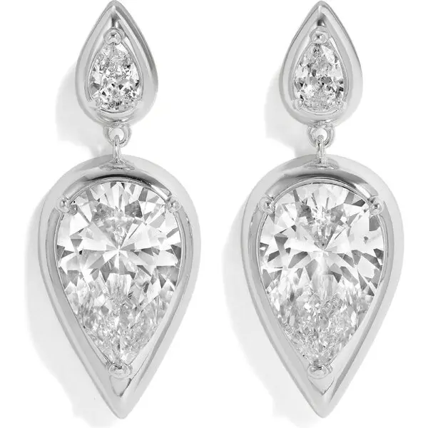 Lili Claspe Small Imara Teardrop Drop Earrings - Silver