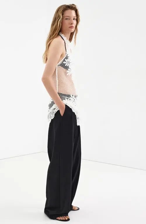 Mango Floral Crocheted Cover-up Dress