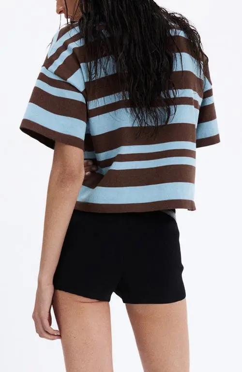 Mango Striped Cotton Blend Polo