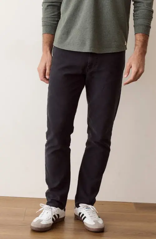 Marine Layer Flex Terry Slim Fit Five Pocket Pants - Faded Black