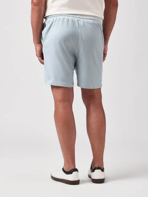 Stone Rose Terry Knit Comfort Short Shorts - Light Blue