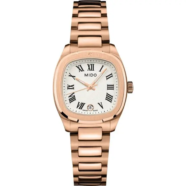 MIDO Multifort Tv Bracelet Watch With Date Window - White