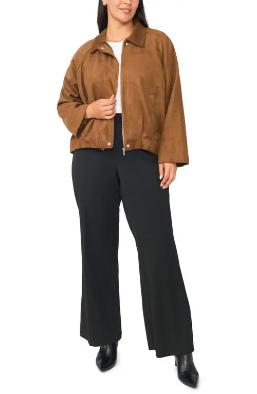 Vince Camuto Faux Suede Raglan Sleeve Jacket