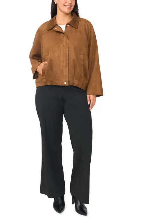 Vince Camuto Faux Suede Raglan Sleeve Jacket