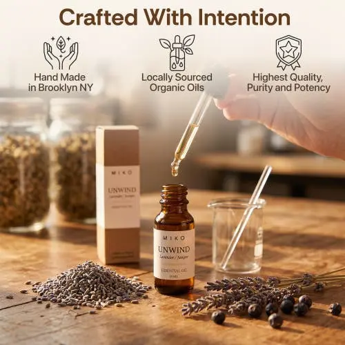 MIKO Unwind Essential Oil With Lavender & Juniper 100% Organic 15ml
