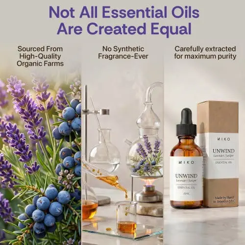 MIKO Unwind Essential Oil With Lavender & Juniper 100% Organic 15ml