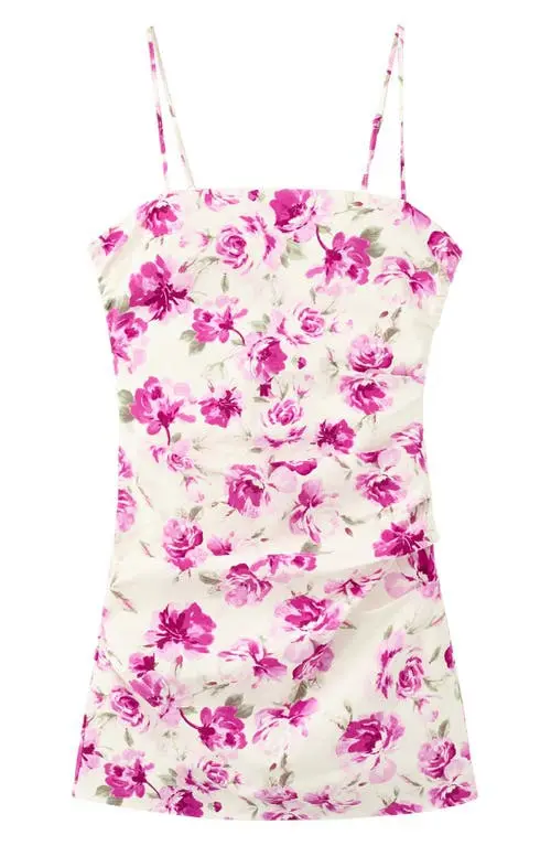 Mango Ruched Floral Dress