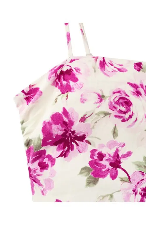 Mango Ruched Floral Dress