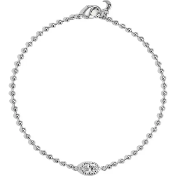 Lili Claspe Mini Cleo Bracelet With Cubic Zirconia - Silver