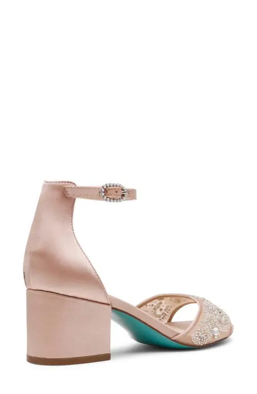 Betsey Johnson Eliat Ankle Strap Sandal - Beige