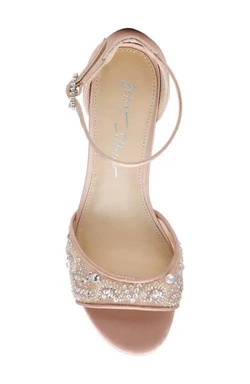 Betsey Johnson Eliat Ankle Strap Sandal - Beige