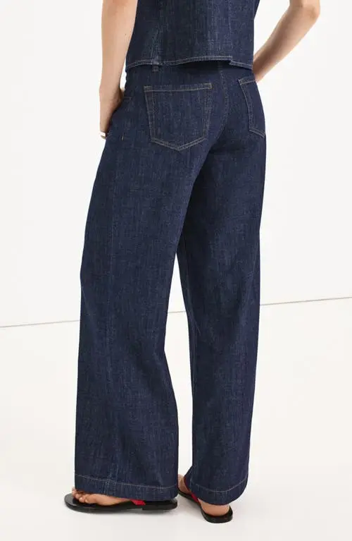 Mango Wide Leg Rinse Wash Jeans