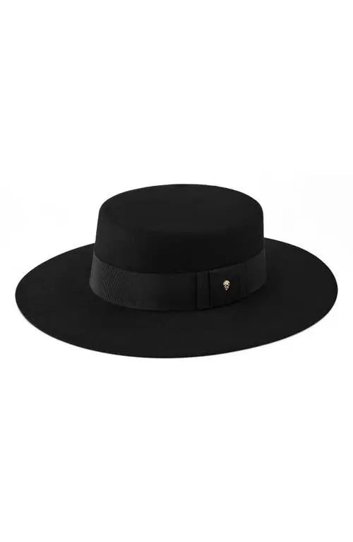 Helen Kaminski Suite Wool Boater Hat - Black
