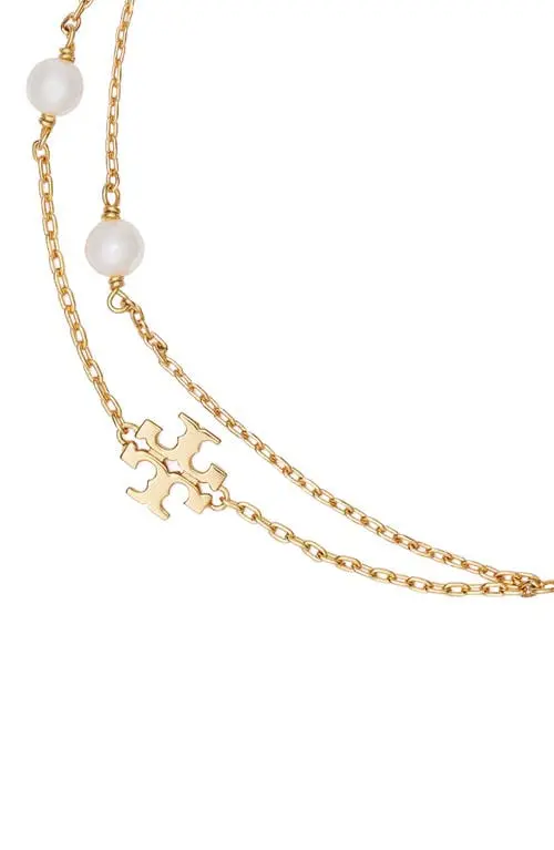 Tory Burch Kira Faux Pearl Layered Bracelet