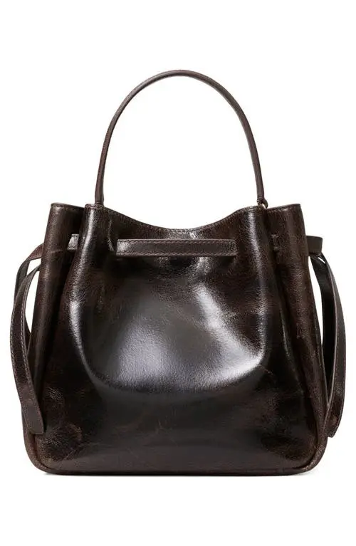 Tory Burch Romy Distressed Leather Bucket Bag