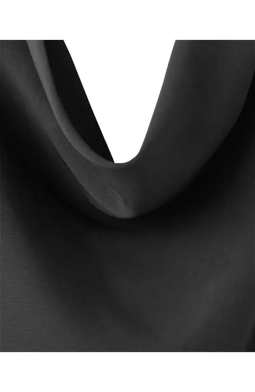 Mango Draped Halter Top - Black