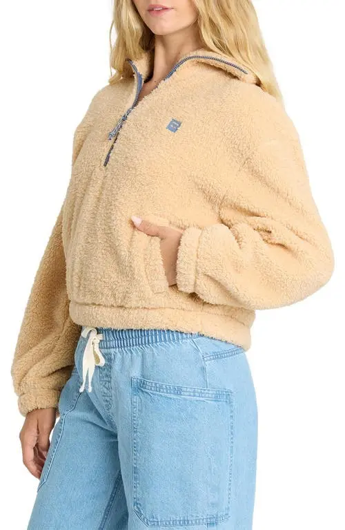 BILLABONG Barra Half Zip Fleece Pullover - Buttercream
