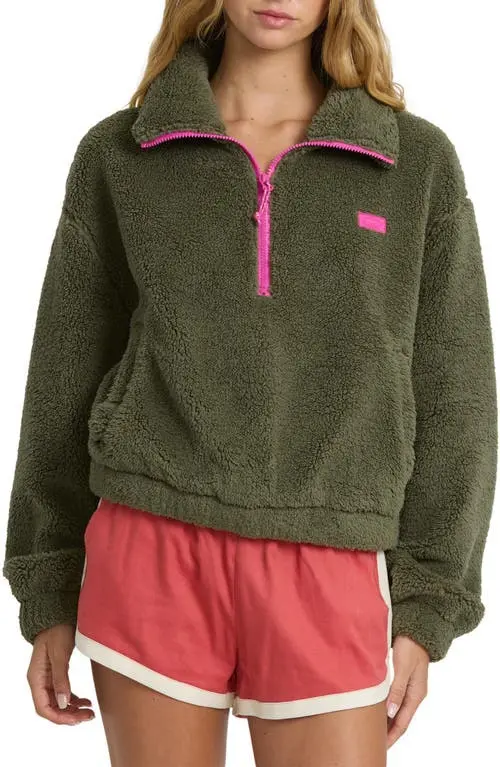BILLABONG Half Zip Fleece Pullover - Canteen